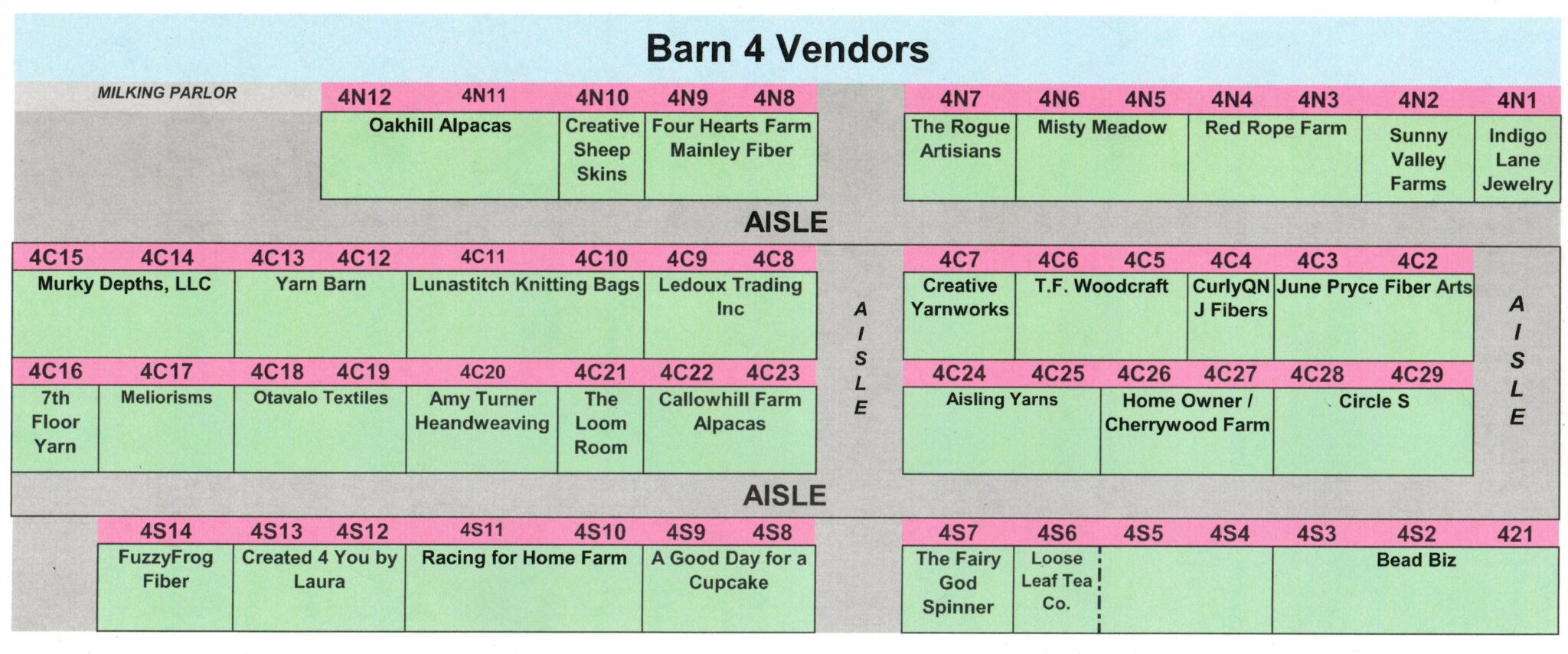 2025 Barn 4 Map – Garden State Sheep Breeders